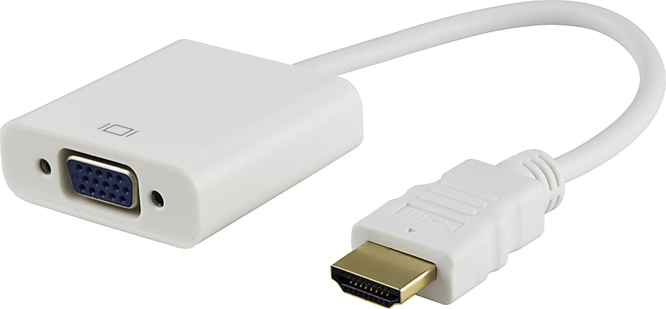 Ativa HDMI to VGA Adapter Unidirectional White 27523 - Office Depot