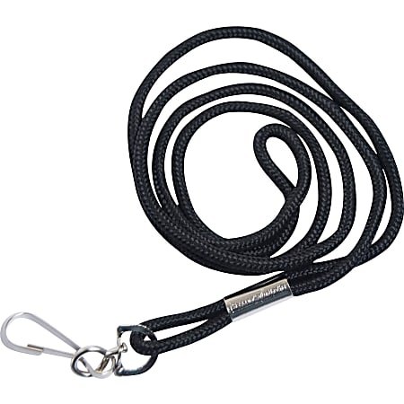 Baumgartens Round Lanyard 36 Black Pack of 12 - Office Depot