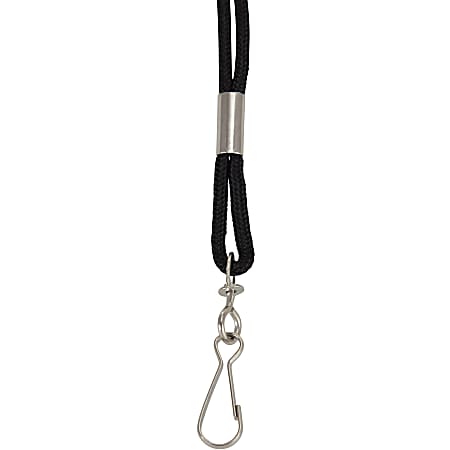 Baumgartens Round Lanyard 36 Black Pack of 12 - Office Depot