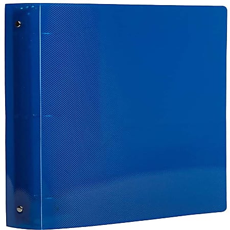 JAM PAPER 3 Ring Plastic Binder 1.5 inch Blue Sold Individually ...