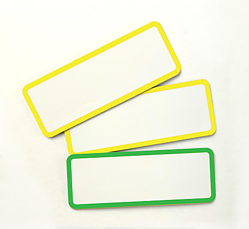 COSCO Magnetic Dry Erase Signs 3 14 x 1 14 WhiteMulticolor Set Of 24 ...