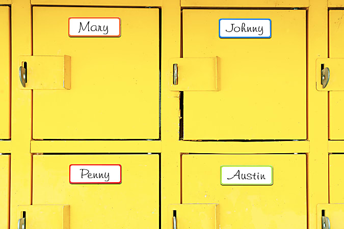 COSCO Magnetic Dry Erase Signs 3 14 x 1 14 WhiteMulticolor Set Of 24 ...