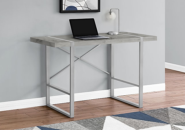 Monarch Specialties Randy 49 W Computer Desk GraySilver - Office Depot