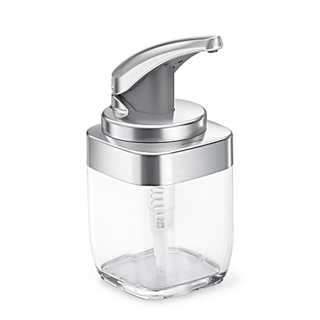 simplehuman Square Push Soap Pump With Sponge Caddy 7 H x 3 38 W x 4 18 ...