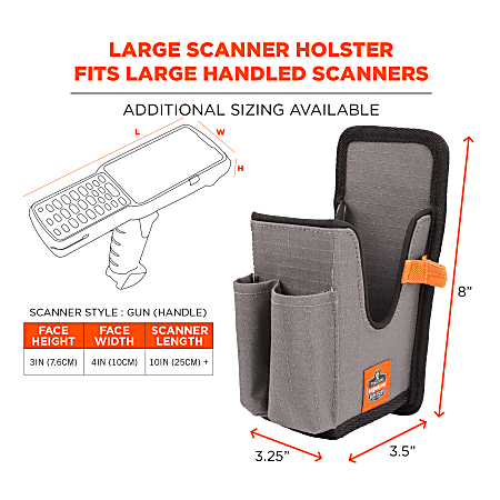 Ergodyne Squids 5541 Handheld Barcode Scanner Holster With Belt Clip ...