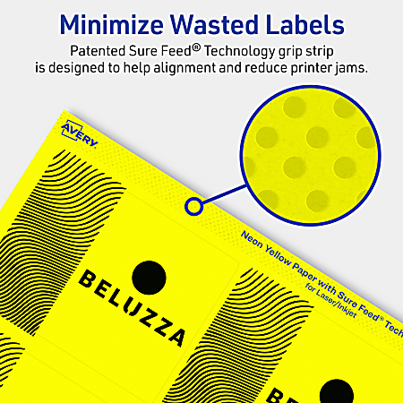Avery Print To The Edge Labels With Sure Feed Technology And Easy Peel ...