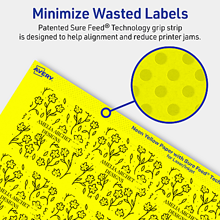 Avery Print To The Edge Labels With Sure Feed Technology And Easy Peel ...