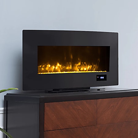 Bestier Wall Mount Electric Fireplace With Adjustable Flame Color And ...