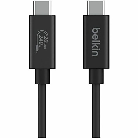 Belkin USB4 Cable 240W 20Gbps 6.56 ft USB4 AVPowerData Transfer Cable ...