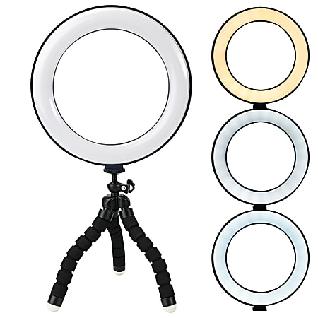 GNBI 6 Video Conference Ring Light Kit 13 5W Black - Office Depot