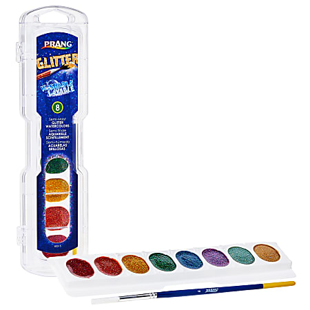 Prang Washable Glitter Watercolor Paint Set Of 8 - Office Depot