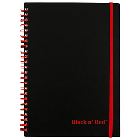 Black n Red Poly NotebookJournal 8 14 x 5 78 BlackRed 70 Pages 35 ...
