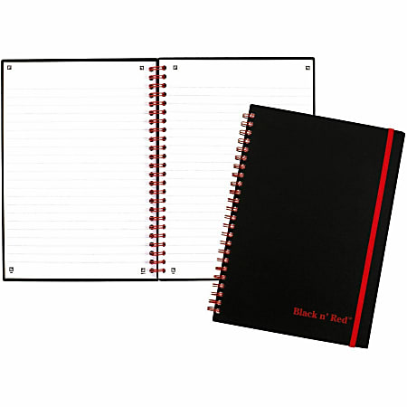 Black n Red Poly NotebookJournal 8 14 x 5 78 BlackRed 70 Pages 35 ...