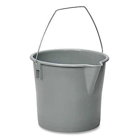 AbilityOne SKILCRAFT Utility Pail 10 qt Polyethylene Gray 10 dia - ODP ...