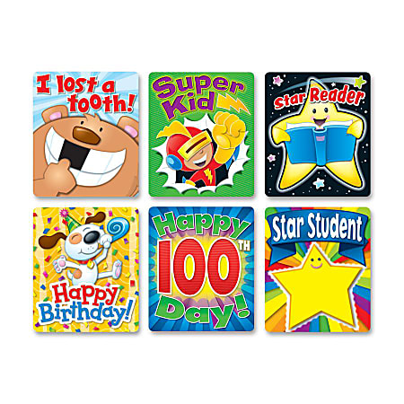 Carson Dellosa Braggin Badge Reward Sticker Set - Office Depot