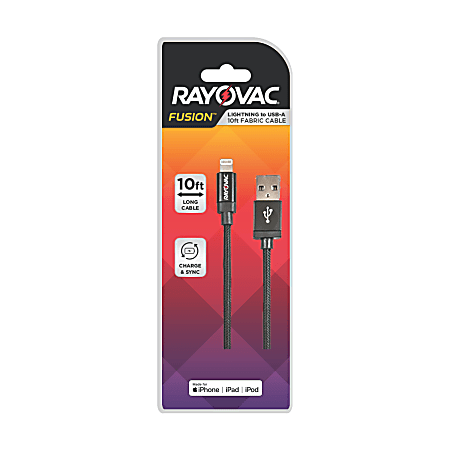 Rayovac Lightning To USB A Cable 10 Assorted Colors MP7947 - Office Depot