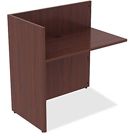 Lorell Essentials 42 W Reception Computer Desk Return Mahogany - Office ...