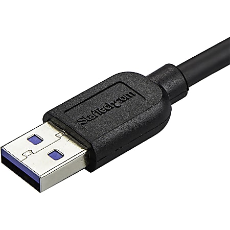 StarTech.com 0.5m 20in Slim Micro USB 3.0 Cable MM USB 3.0 A to Right ...