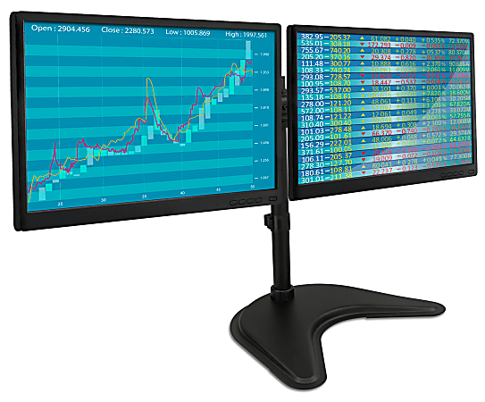 Mount It Dual Monitor Desk Stand Black MI 1781 - Office Depot
