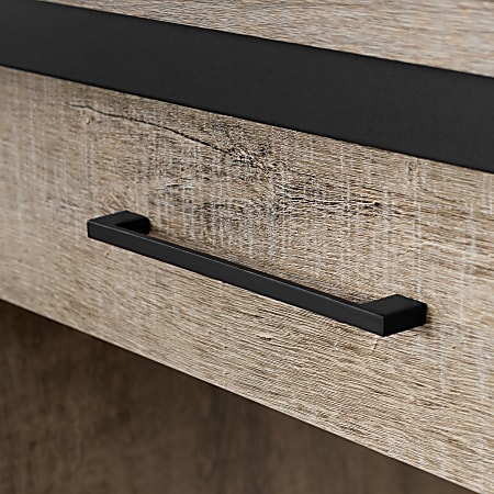South Shore Munich Desk With Drawers Matte BlackWeathered Oak - Office ...