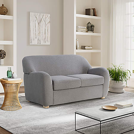 Lifestyle Solutions Gilroy Loveseat 32 34 H x 57 110 W x 33 110 D Gray ...