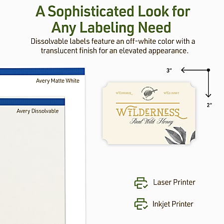 Avery Print to the Edge Dissolvable Labels With Sure Feed Technology ...