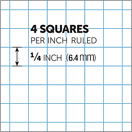 Office Depot Brand Quadrille Pads 4 x 4 SquaresInch 50 Sheets White ...