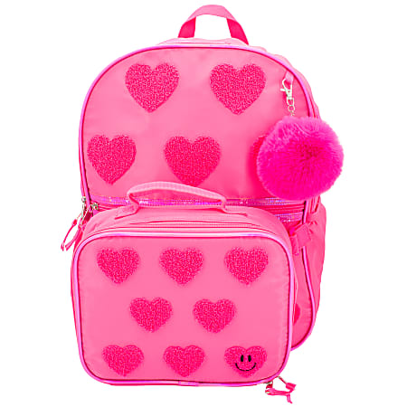 Accessory Innovations Pink Hearts Club 3 Piece Backpack Set Pink ...