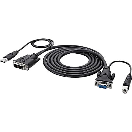 Belkin OmniView F1D9007B06 KVM Cable Adapter - 6 ft KVM Cable - DVI-I ...