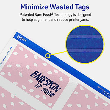 Avery Printable Tags With Sure Feed Technology Print To The Edge 2 x3.5 ...