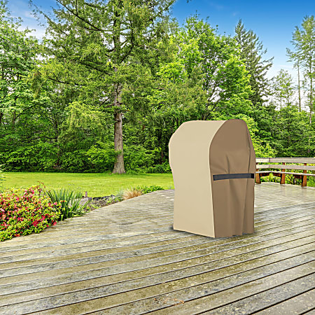 AnyAir Small BBQ Grill Outdoor Cover 43 H x 30 W x 26 D Beige - Office ...