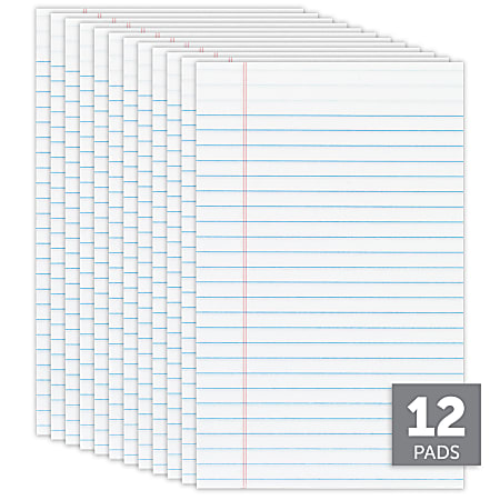 Office Depot Brand Jr. Glue Top Writing Pads 5 x 8 Narrow Ruled 50 ...