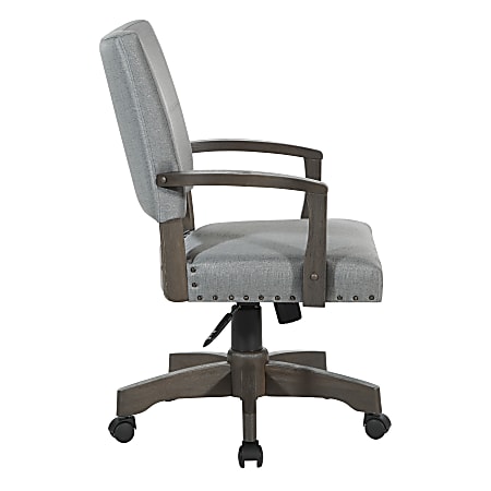 Office Star Santina Fabric High Back Bankers Chair Antique GrayGray ...