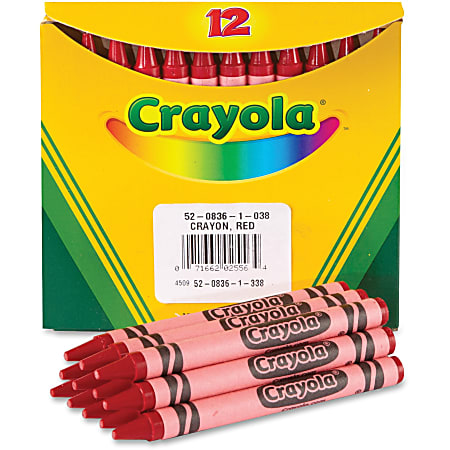 Crayola Bulk Crayons Red Box Of 12 - Office Depot