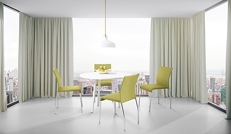 Ave Six Conway Stacking Chairs Spring GreenSilver Set Of 4 - Office Depot