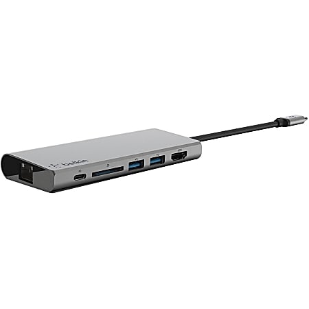 Belkin USB C Multimedia Hub for Notebook 60 W USB Type C 3 x USB Ports ...