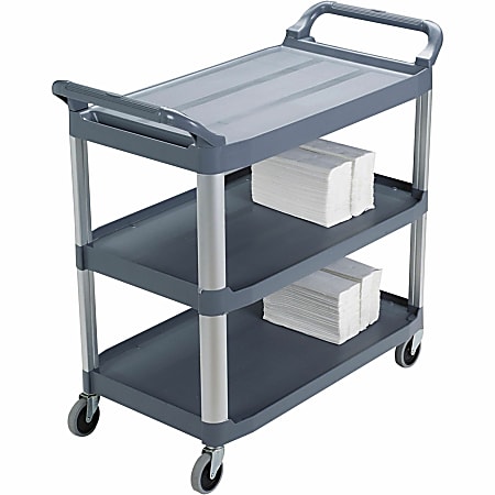Rubbermaid Xtra Utility Cart 37 45 H x 40 35 W x 20 D Gray - Office Depot