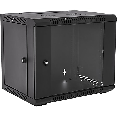 V7 9U Rack Wall Mount Glass Door Enclosure For LAN Switch Patch Panel ...