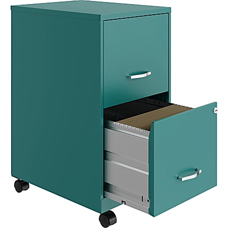 LYS Mobile File Cabinet 14.3 x18 x26.5 2x Drawers VF218AMTL - Office Depot
