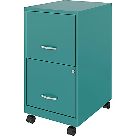 LYS Mobile File Cabinet 14.3 x18 x26.5 2x Drawers VF218AMTL - Office Depot