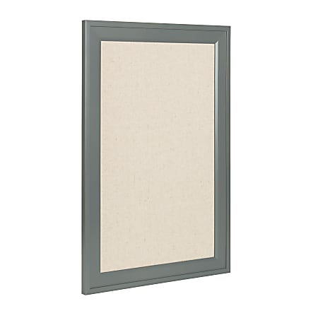 DesignOvations Bosc Non Magnetic Framed Linen Fabric Pinboard 18 12 x ...