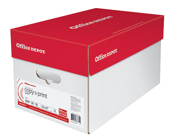 Office Depot Multi Use Printer Copy Paper 5 Reams White Ledger 11 x 17 ...