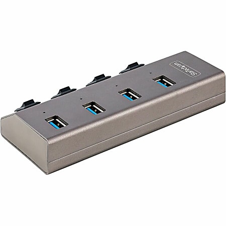 StarTech.com 4 Port Self Powered USB C Hub with Individual OnOff Switch DesktopLaptop USB C to ...