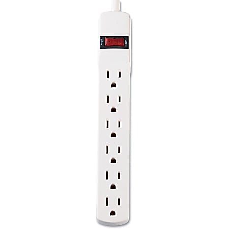 Innovera 6 Outlet Power Strip 3 prong 6 x AC Power 15 ft Cord 15 A ...