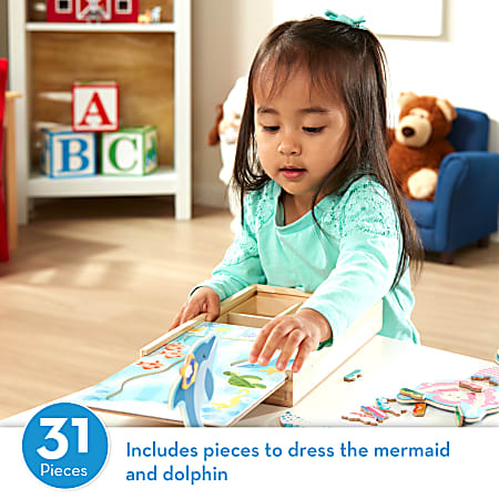 Melissa Doug Pretend Play Educational Toys Mermaid Magnetic Dress Up ...