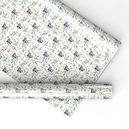 Custom Full Color Gloss Finish Wrapping Paper Standard Roll 7 x 29 14 ...