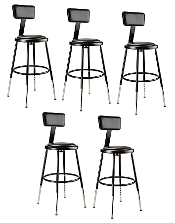 National Public Seating 6400H 10 Adjustable Height Stools With ...