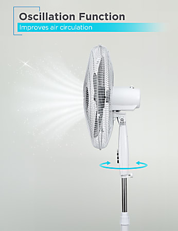 BlackDecker Pedestal Fan 52 H x 27 58 W x 27 58 D White - Office Depot