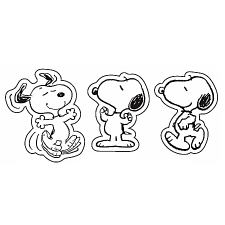 Eureka Giant Stickers Peanuts Snoopy 36 Stickers Per Pack Bundle Of 12 ...