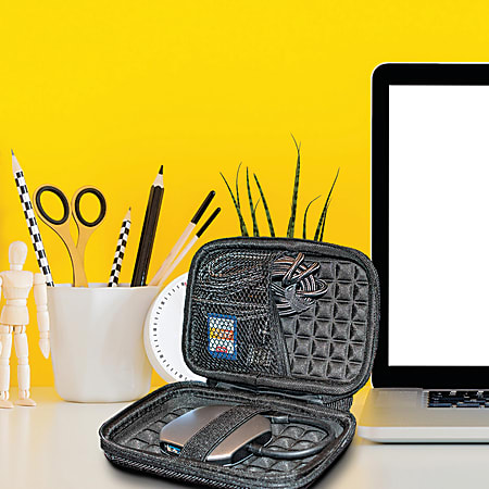 Maxell Shock Absorbent Mobile Storage Case Black 195515 - Office Depot